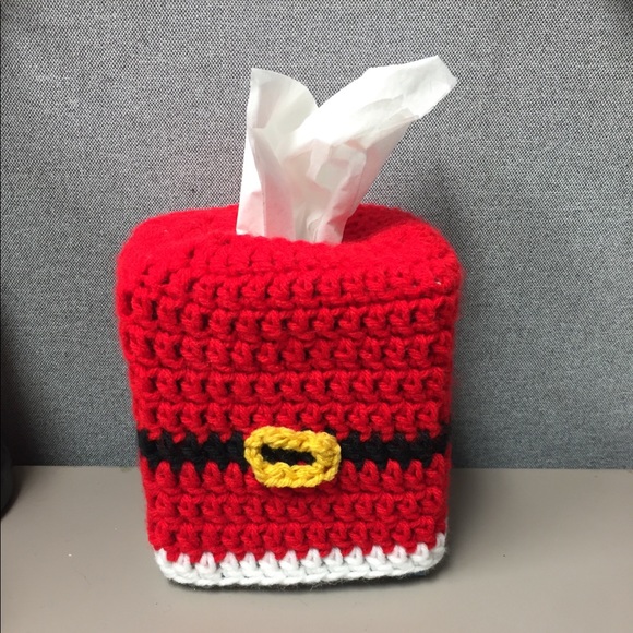 Hand Crafted | Holiday | Christmas Santa Tissue Box Cover Handmade ...